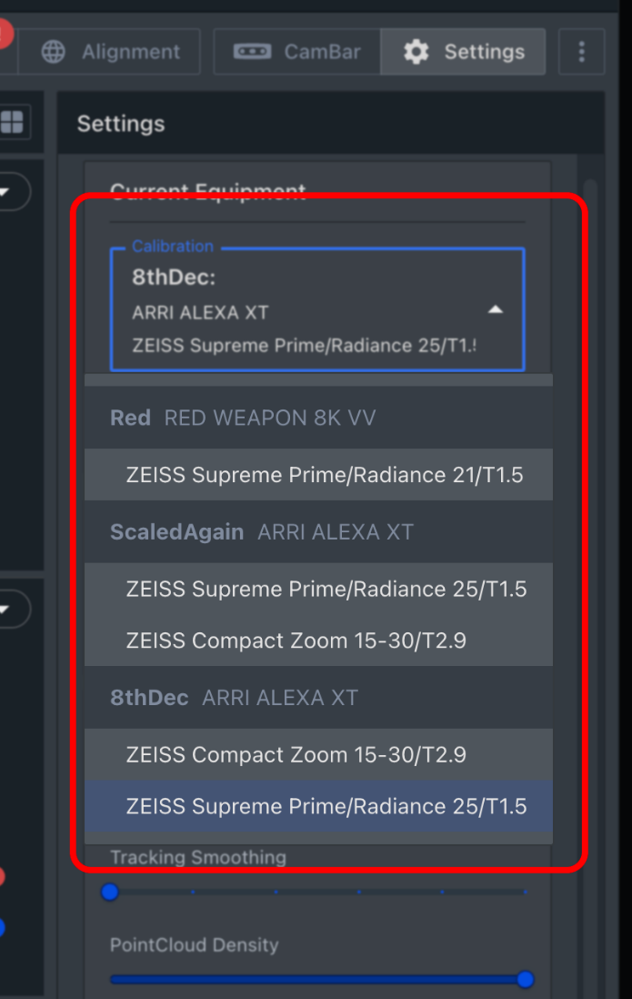 Settings Panel