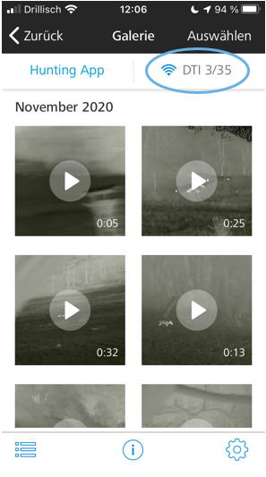 Kann man Bilder und Videos vom DTI 3/35 direkt in der Hunting App ...