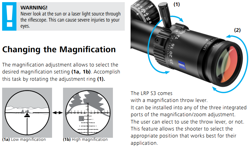 How does the fast focus diopter and magnification adjustment work on ...