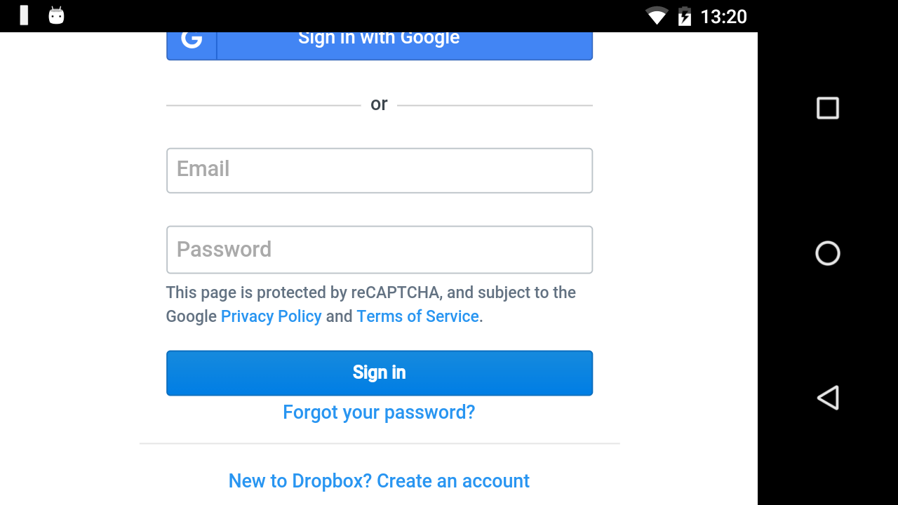 How can I set up a Dropbox account?