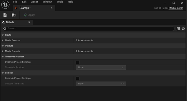 Configuring Media Inputs