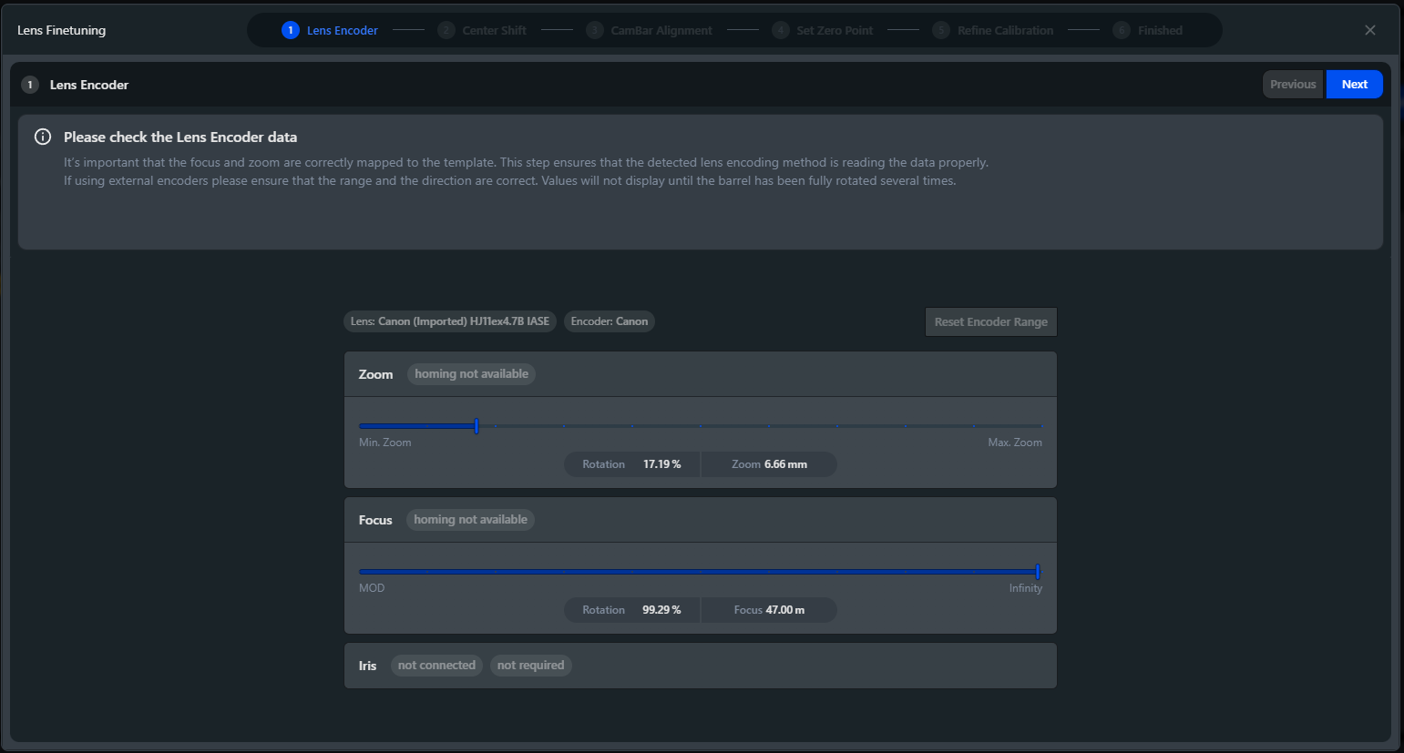 Step 1 - Lens Encoder
